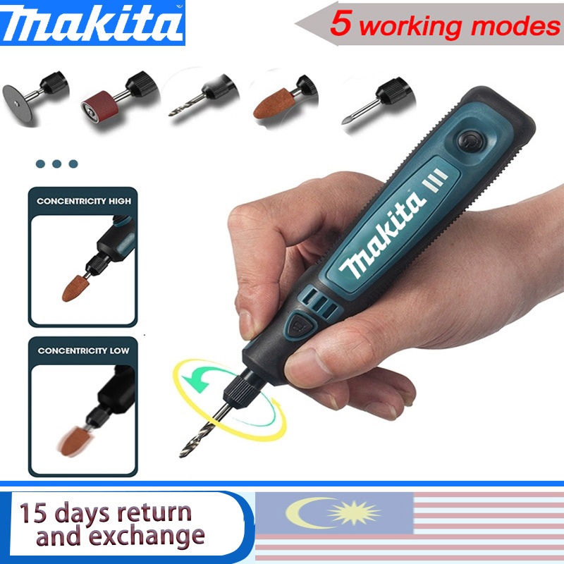 Makita Cordless Electric Mini Sander Tool Set Sander Rechargeable 50 ...