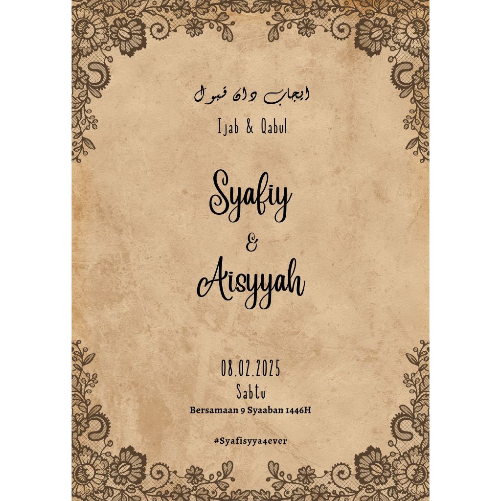 Kad Kahwin Digital | Ecard | Siap dalam 48 jam | Wedding Invitation ...