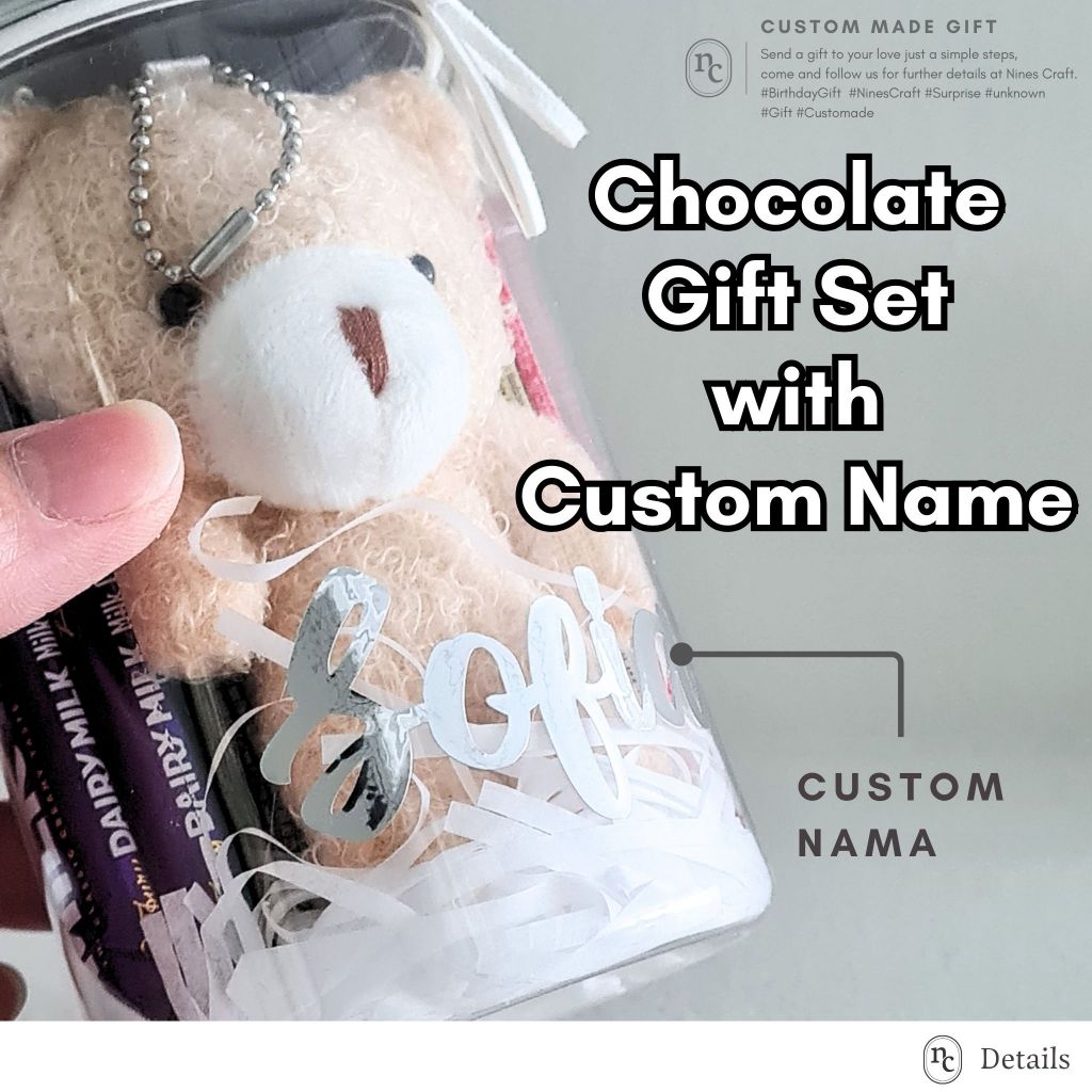 Chocolate Gift Set with Custom Nama ⭐ Birthday Gift ⭐Surprise Gift with ...