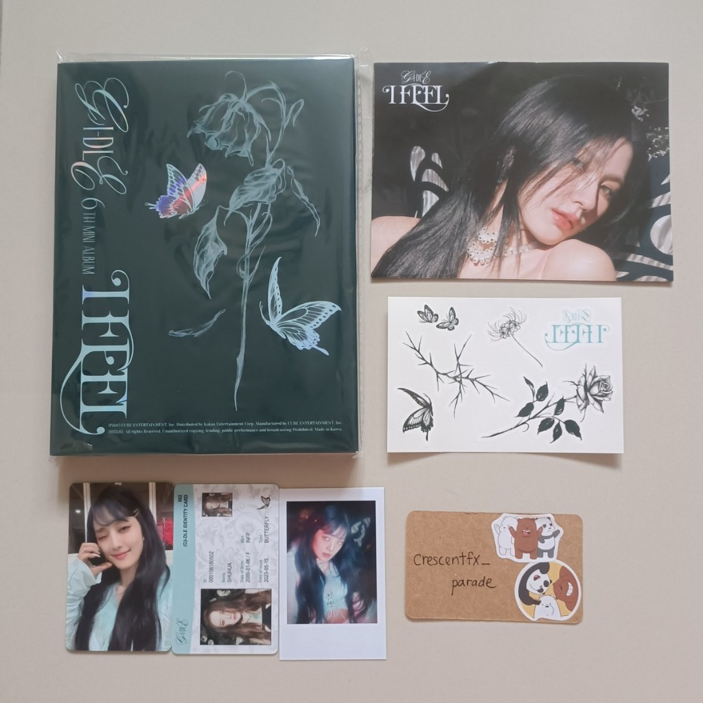 (G)I-DLE UNSEALED 6TH MINI ALBUM I FEEL [ BUTTERFLY VERSION ] GIDLE PHOTOCARD | Shopee Malaysia