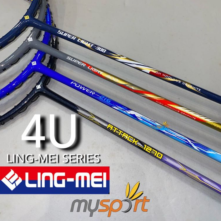 Racket Ling-Mei Series Super Light/Attack/Power ( Siap Pasang + Percuma ...