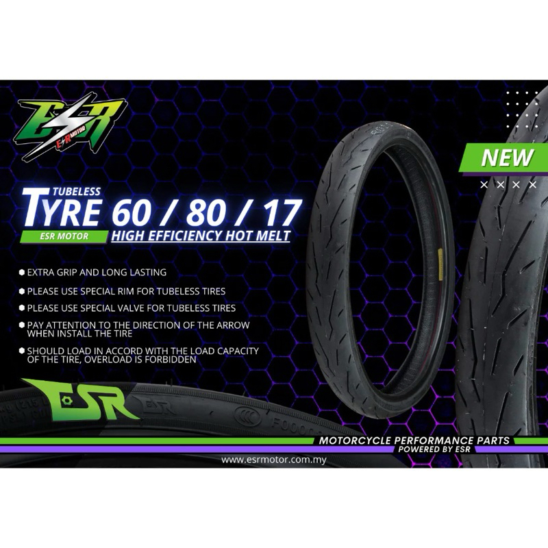 TAYAR TIRE TYRE ESR MOTOR | Shopee Malaysia