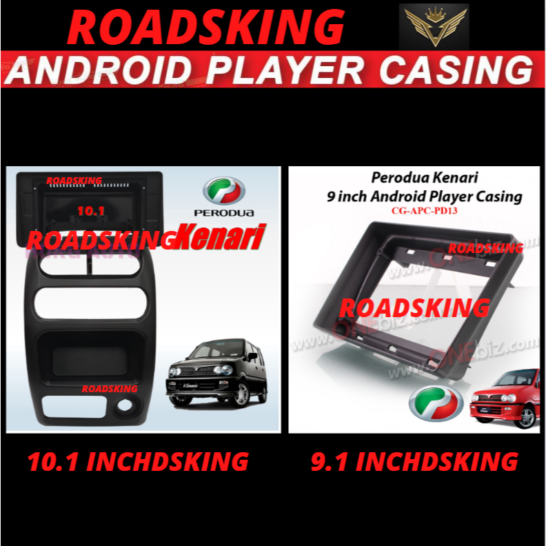 PERODUA KENARI CAR PLAYER CASING ANDROID FULL SET HAVE SOCKET 9 INCH 10 ...