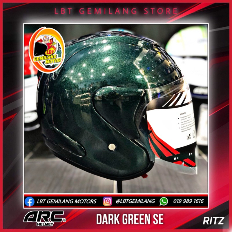 ARC Helmets RITZ [DARK GREEN SE] | Shopee Malaysia