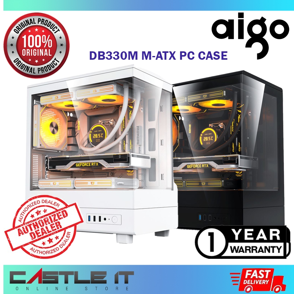AIGO darkFlash DB330M MATX Mico-ATX Casing Transparent Tempered Glass ...