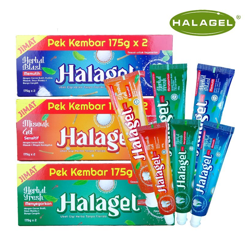 HALAGEL UBAT GIGI TOOTHPASTE HERBAL NON-FLUORIDATED HALAL BUMIPUTERA ...
