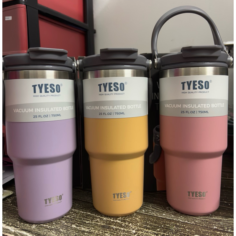 [100% Original] TYESO Vacuum Insulated Tumbler With Handle 750ml | Shopee Malaysia