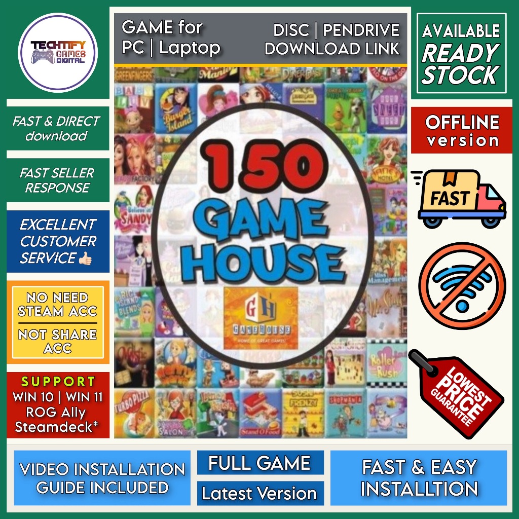 [PC Game] 150 Gamehouse Games Collection - Offline [Disc | Pendrive ...