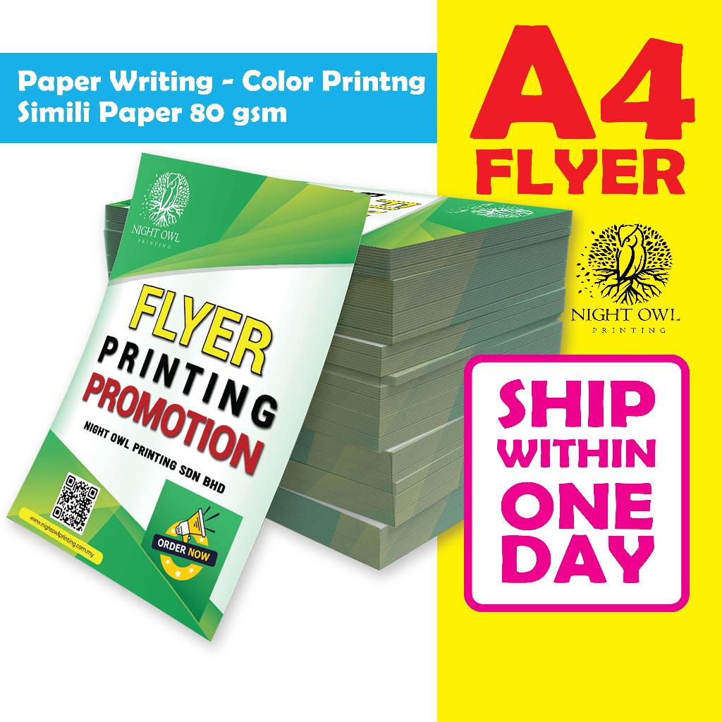 Flyer Printing A4 80gsm simili paper | Shopee Malaysia