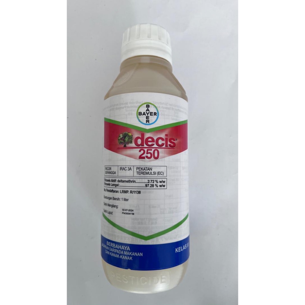 1 Litter BAYER DECIS 250 INSECTICIDE RACUN SERANGGA ULAT 100% ORIGINAL ...