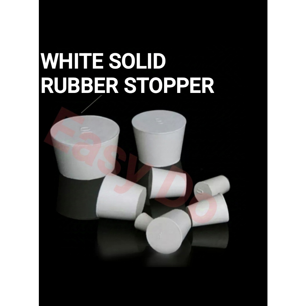 White Solid Rubber Stopper Push-In Sealing Plug Laboratory Rubber Plug ...