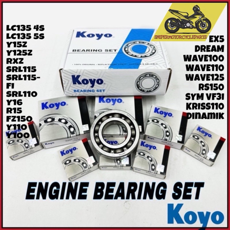 KOYO C3 ENGINE BEARING SET DREAM LC135 RS Y16 Y15 RS VF3i EX5 Y15Z SRL ...