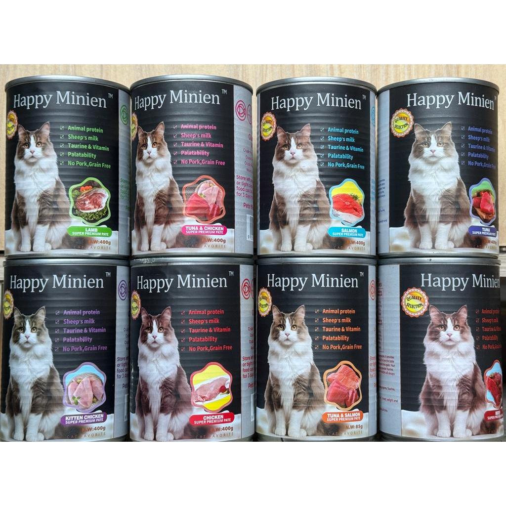 HAPPY MINIEN WET CANNED CAT / DOG FOOD 24 UNIT/CTN (8 FLAVOURS) -400G ...