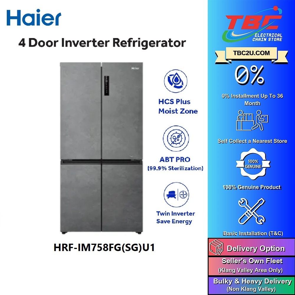 Haier 758L 4 Door WIFI Glass Door Refrigerator Twin Inverter Anti ...