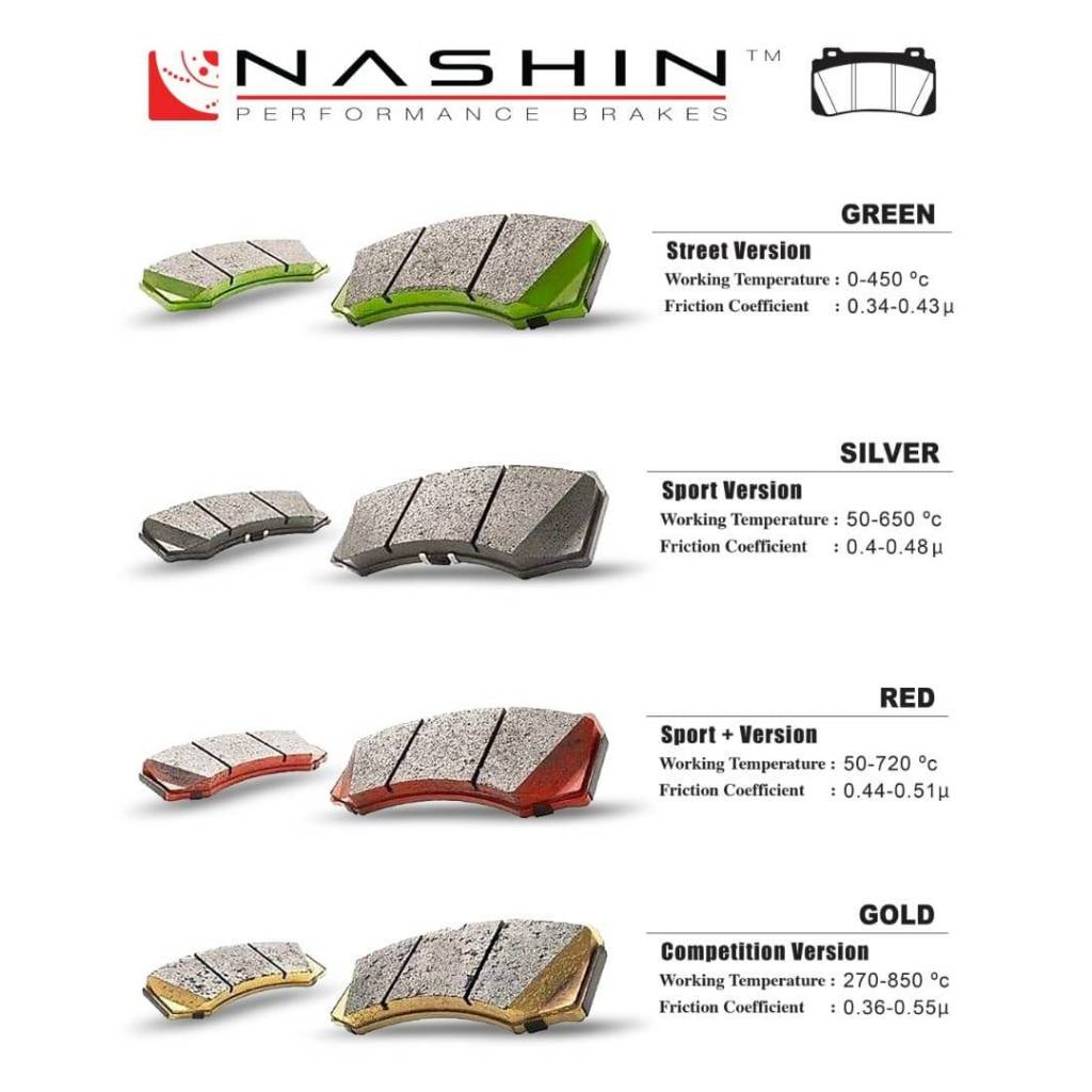 NASHIN BRAKE PAD FOR N1 / N3 / K5 / GT2 / GT3R SERIES BRAKE KIT ...