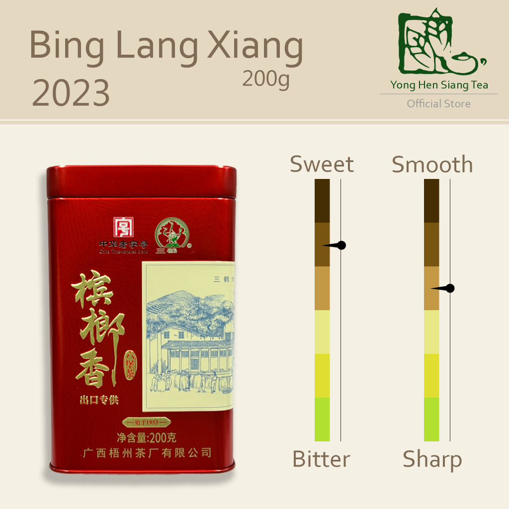 Three Cranes Bing Lang Xiang 2023 200g | Chinese Liu Bao Tea 三鹤六堡茶 ...
