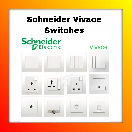 SCHNEIDER Clipsal Vivace Series Switch (1G/2G/3G/4G/13A/15A) | Shopee ...