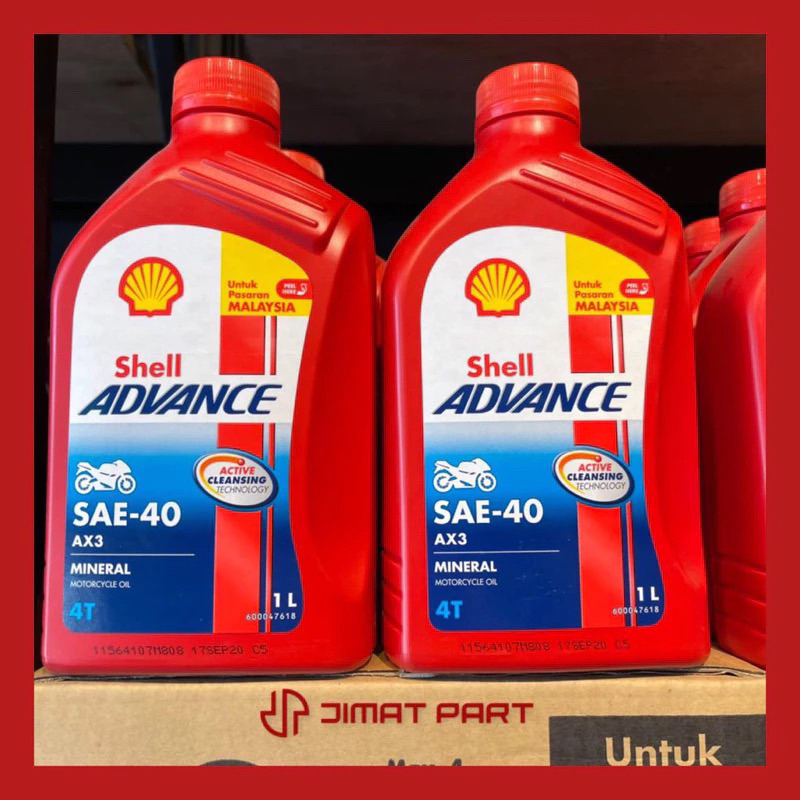 100% ORIGINAL SHELL AX3 SAE-40 MINERAL LUBRICANT MINYAK HITAM MOTOR OIL ...