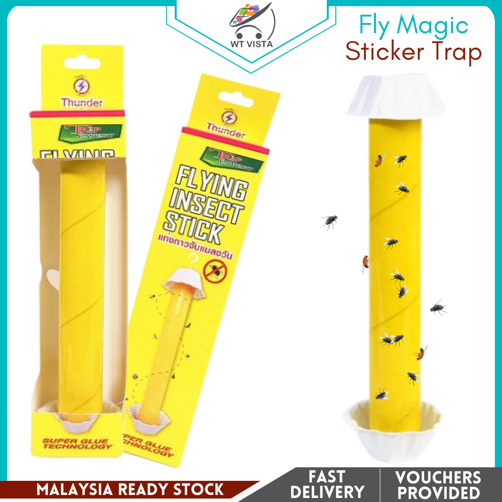 Fly Magic Sticker Trap Hanging Sticky Trap Catcher Fruit Flies Insects ...