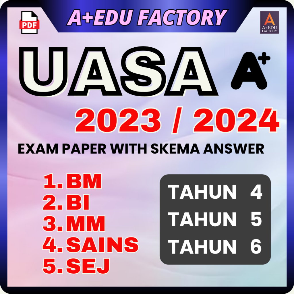 [📚PDF] KERTAS UASA 2023/2024 TAHUN 4 - 6 [5 SUBJECT] SESUAI UNTUK SK ...