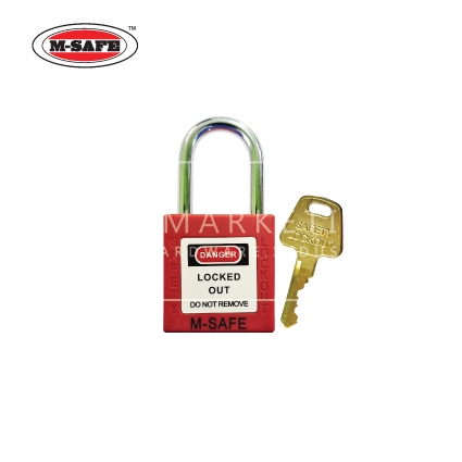 M-SAFE SAFETY MINI PADLOCK WITH STAINLESS STEEL SHACKLE / LOCKOUT ...