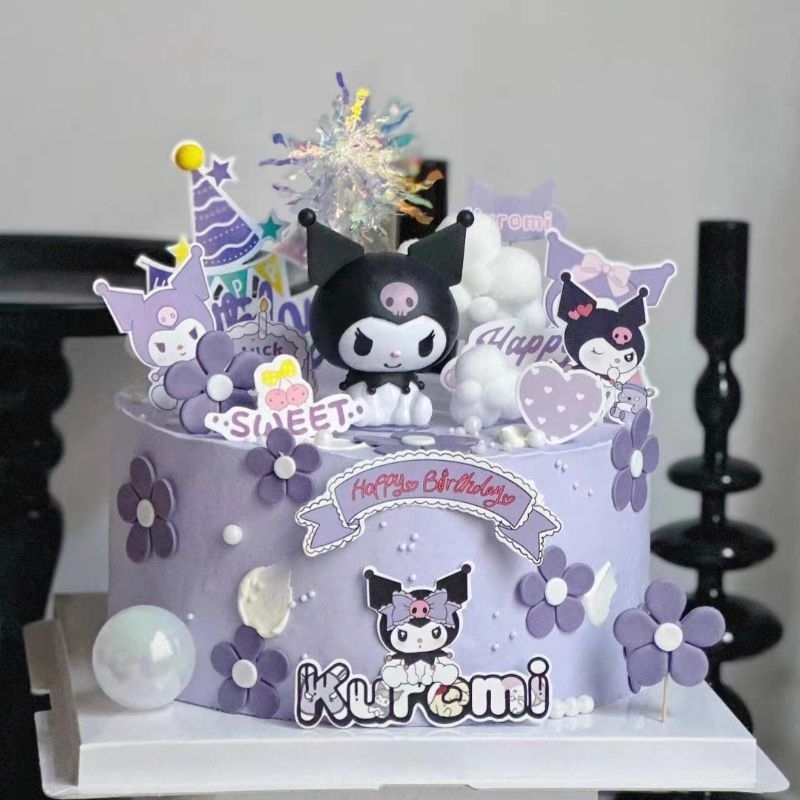 Sanria Kuromi Pacha Cinnamoroll Theme Ornament Cake Decoration Topper ...