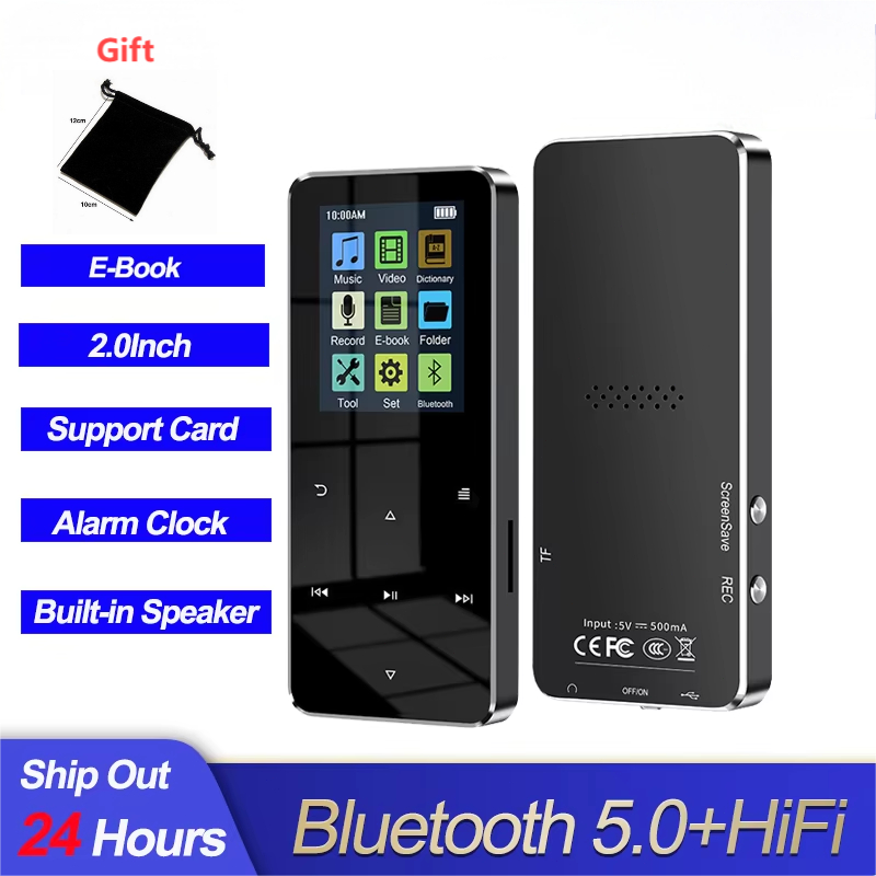 MP4 Player 2.0Inch Metal 32GB MP3 MP4 Music Player HiFi Bluetooth 5.0 ...