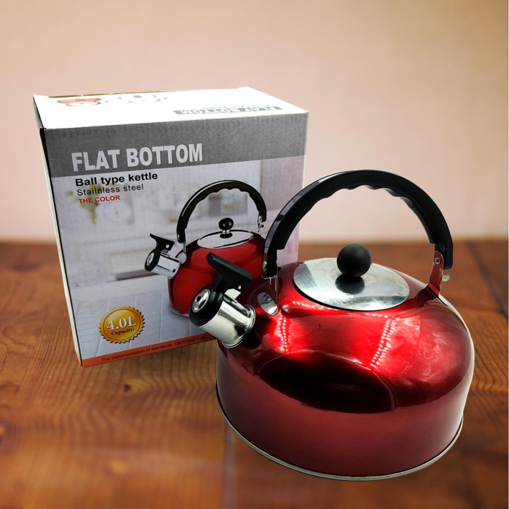 Red Stainless Steel Kettle 4L | Shopee Malaysia