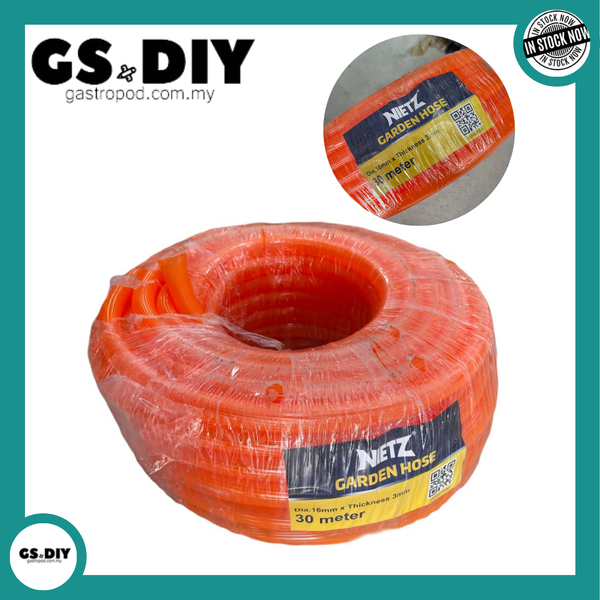 30m PVC Paip Getah Garden Hose Pipe⚜️Hos Getah Oren water hose/rubber hose oren Paip Rumah Air ...