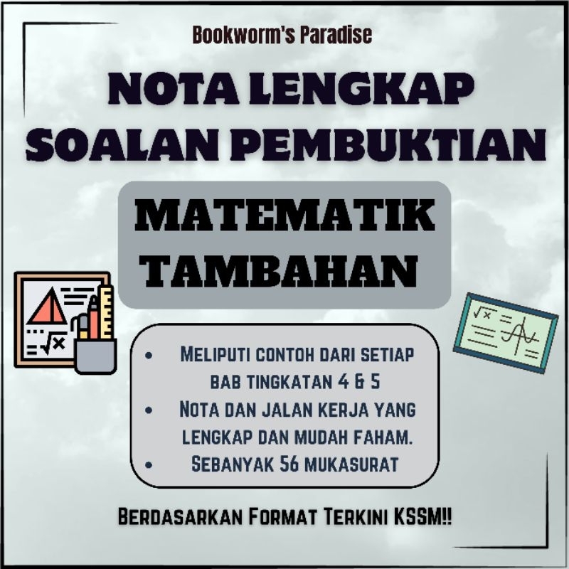 [SOFTCOPY/PDF] NOTA LENGKAP SOALAN PEMBUKTIAN MATEMATIK TAMBAHAN SPM ...