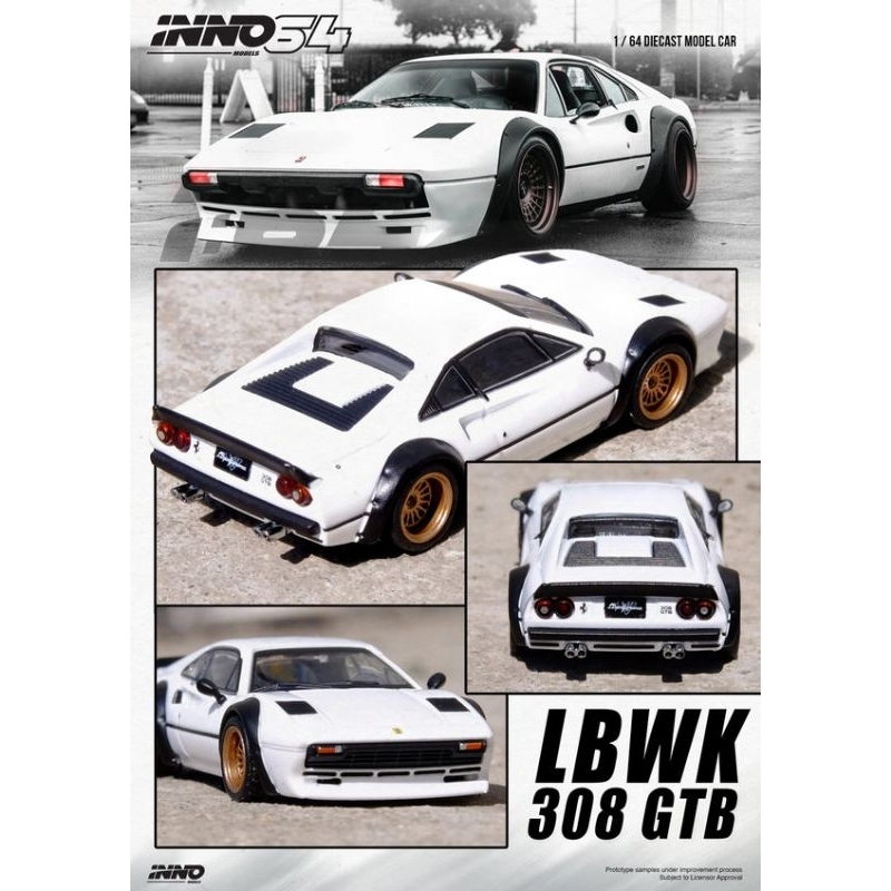 1/64 Inno LBWK 308 GTB (White) Static Display Scale Model | Shopee Malaysia