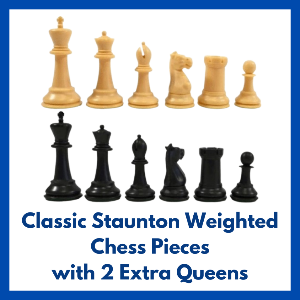 Marshall Staunton Plastic Chess Pieces 3.75" King Weighted with EXTRA ...