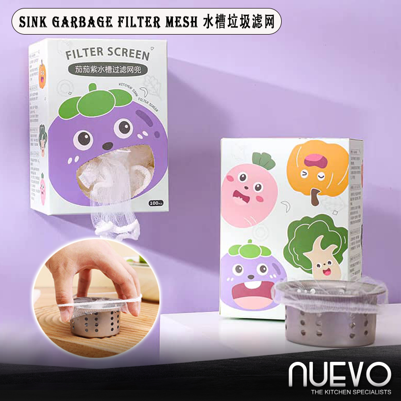 (100pcs/Box) Disposable Kitchen Sink Garbage Filter Mesh Sewer Drain ...