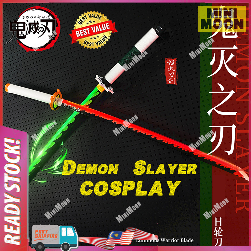 104CM 41inch Demon Slayer CosPlay Toy Tanjiro Wooden/Metal Sun Wheel ...