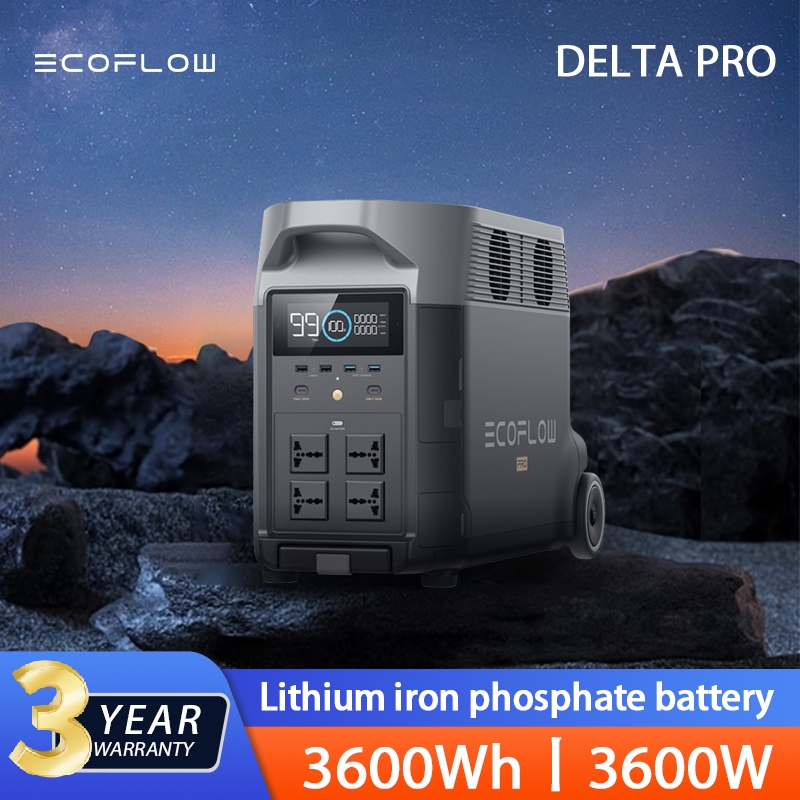 ECOFLOW Portable Power Station 3600Wh DELTA Pro 3600W 2.7H Fast Charge ...