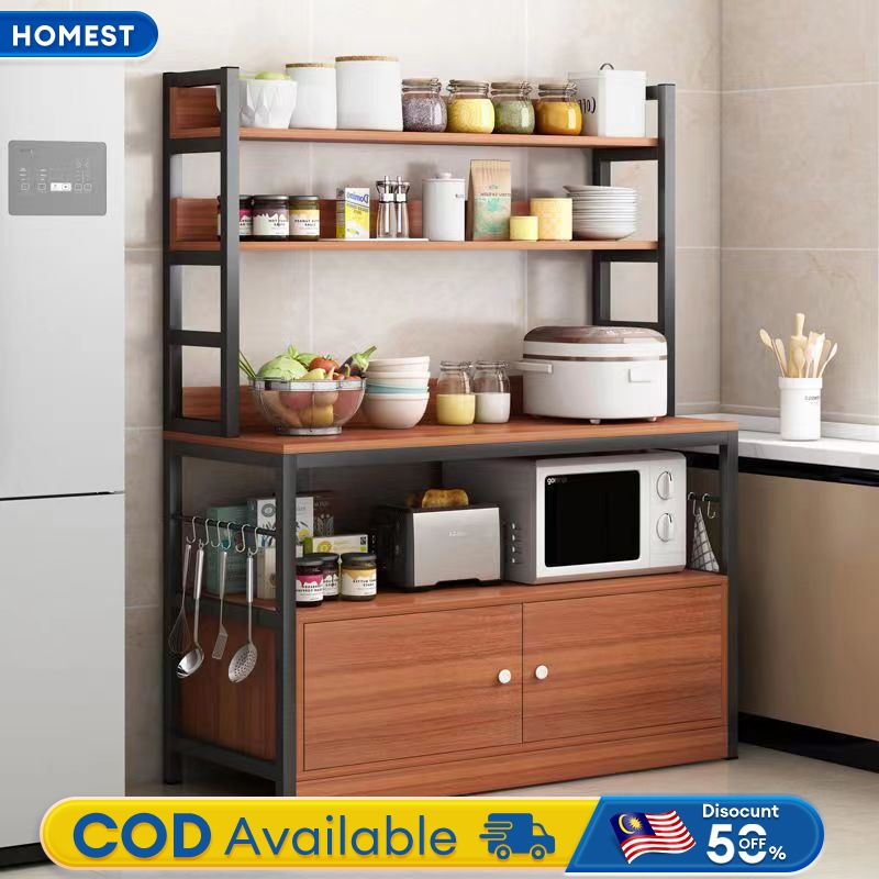 Kitchen Cabinet Rack Kitchen Storage Rack With Doors Rak Dapur Utility ...