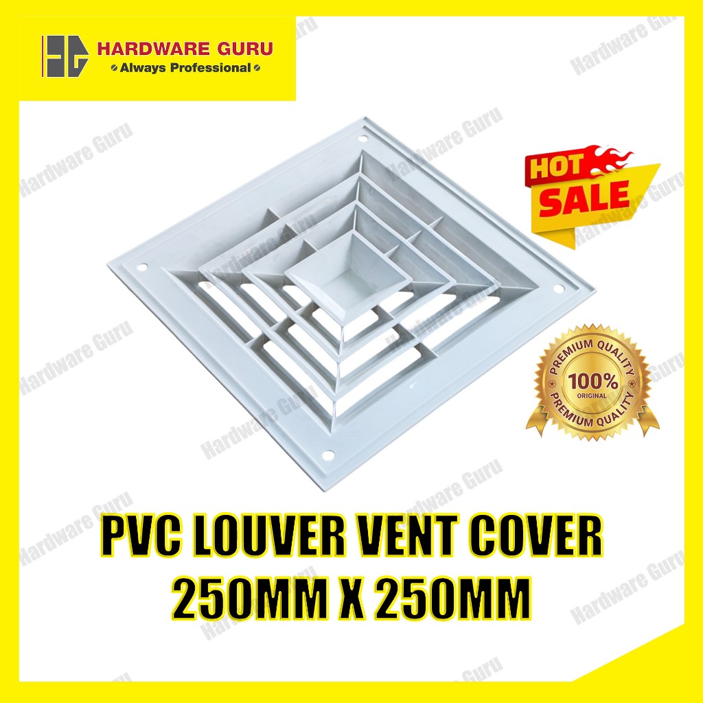PVC LOUVER VENT COVER 250MM X 250MM 【通风盖】 | Shopee Malaysia