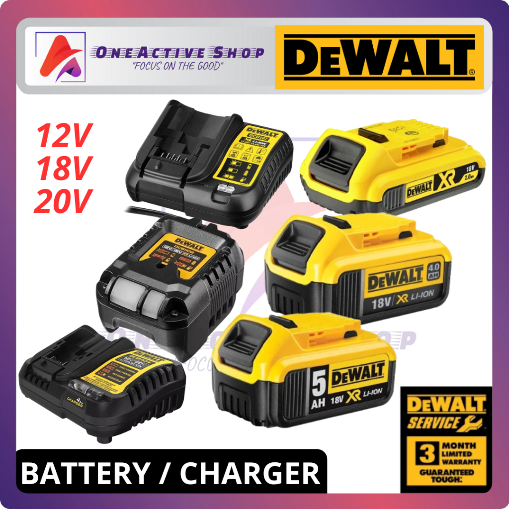 DEWALT 18V / 20V BATTERY & CHARGER 2.0AH /4.0AH /5.0AH - ORIGINAL ...