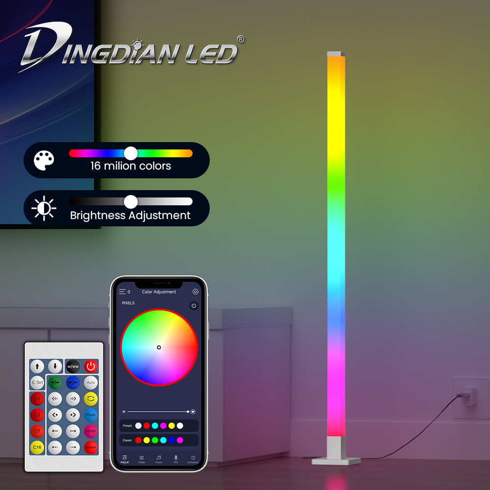 Dingdian LED Corner LED Floor Lamp Remote Control&APP Control Smart ...