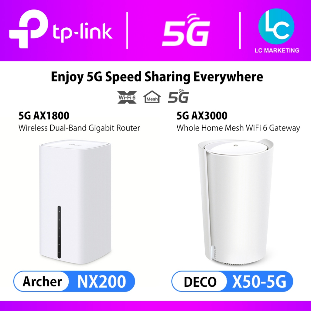 TP-Link Deco X50-5G | 5G AX3000 / Archer NX200 5G AX1800 Dual-Band ...