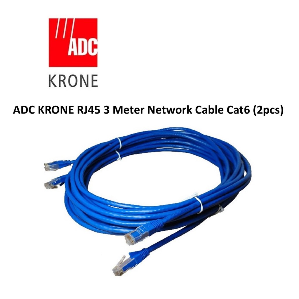 ADC KRONE RJ45 3 Meter Cat6 Network Cable (2pcs) | Shopee Malaysia