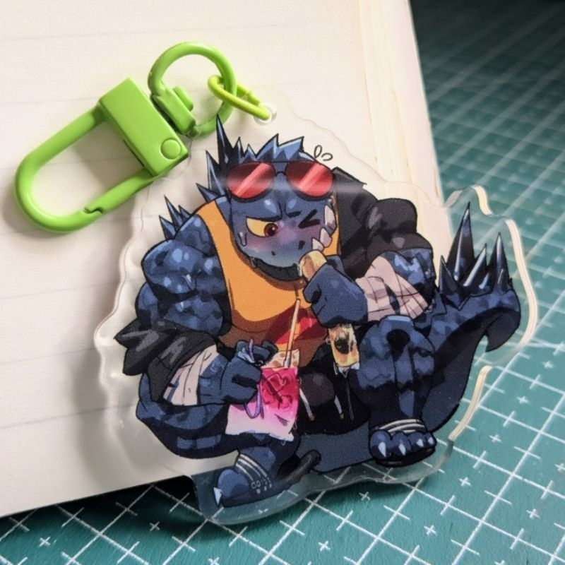 Furry Keychain /Godzilla🦖/Gummigoo🐊/Acrylic Keychain / Art by Marsh ...