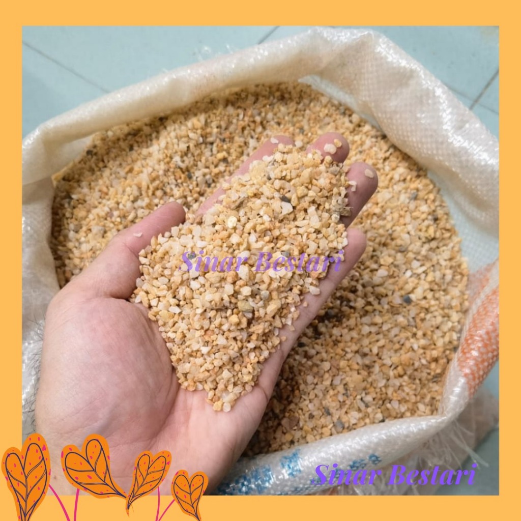 Grade A Natural Golden Sand Aquarium Pasir Hitam White Merah red Putih ...