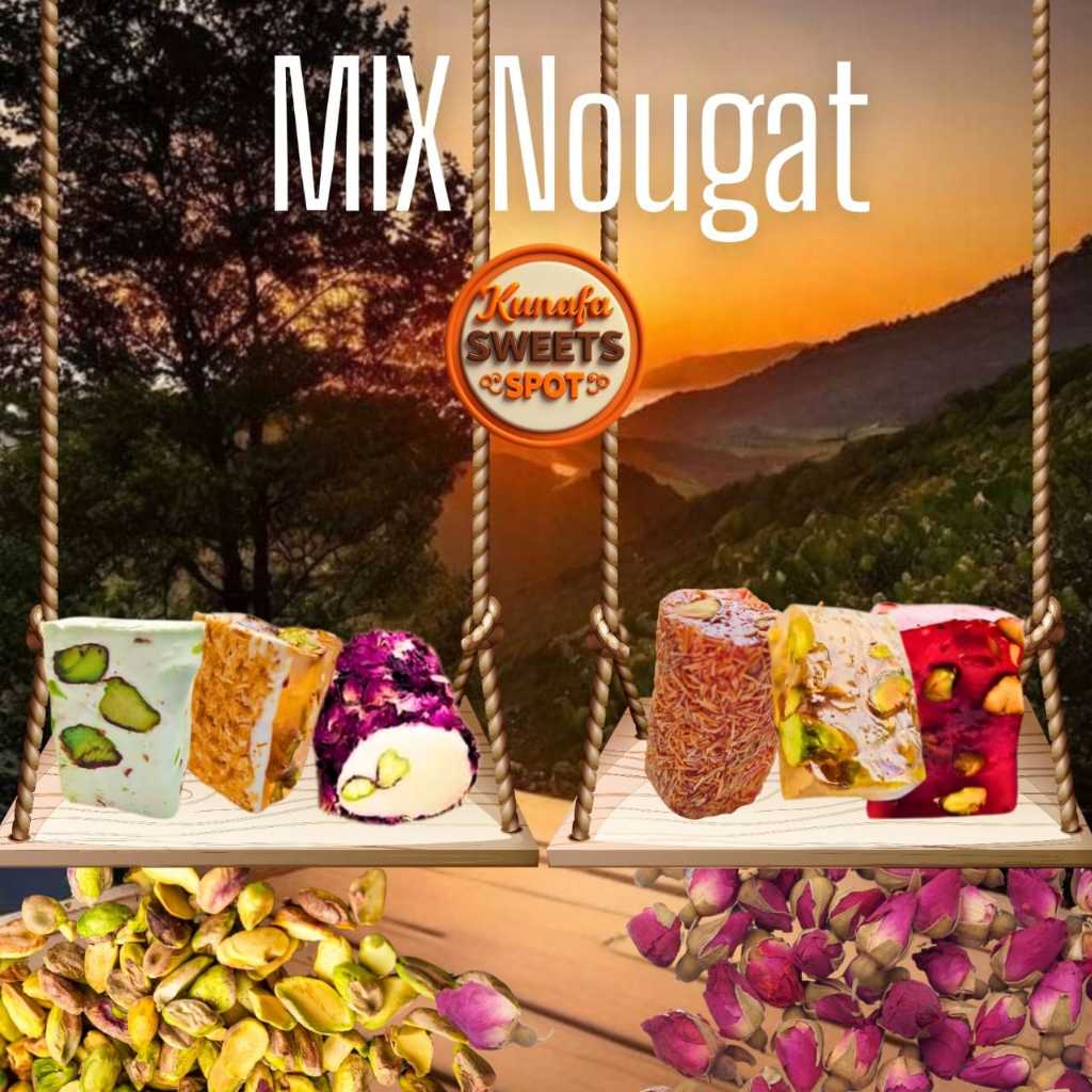 Turkish Nougat - Turkish Delight - Lokum - Chewy Candy - Halgoum -With ...