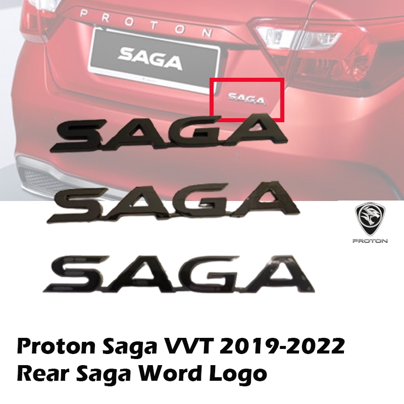 Proton Saga VVT 2019-2022 Rear Saga Word Logo | Shopee Malaysia