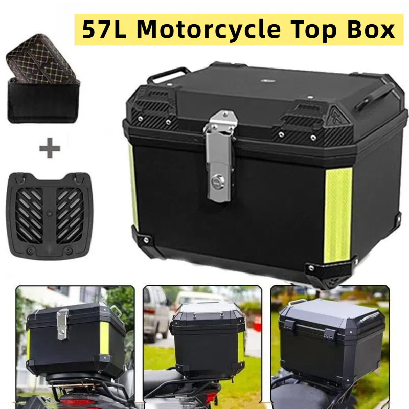 Top Box Motorcycle ABS 57L Waterproof Box Premium Motorcycle Box ...