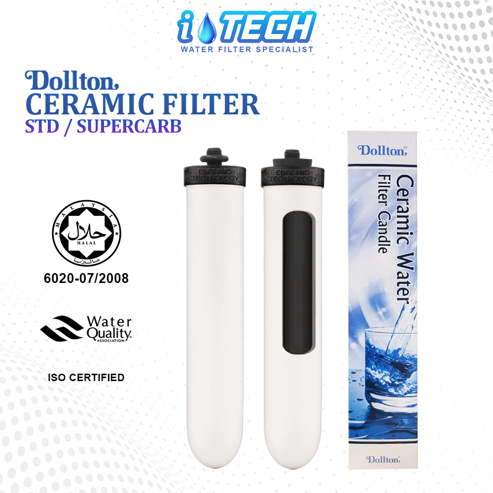 DOLLTON Ceramic Filter 10 Inches Standard / Supercarb Ceramic Candle ...