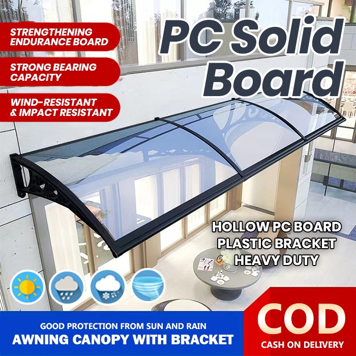 Awning Roof Outdoor Sunshade Window Rain Cover Sunshield Polycarbonate ...