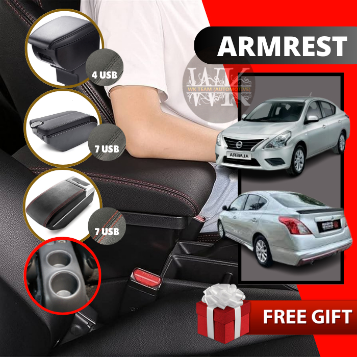 Premium Armrest Nissan Almera 2012 - 2019 7usb 4usb 1 Layer or Double ...