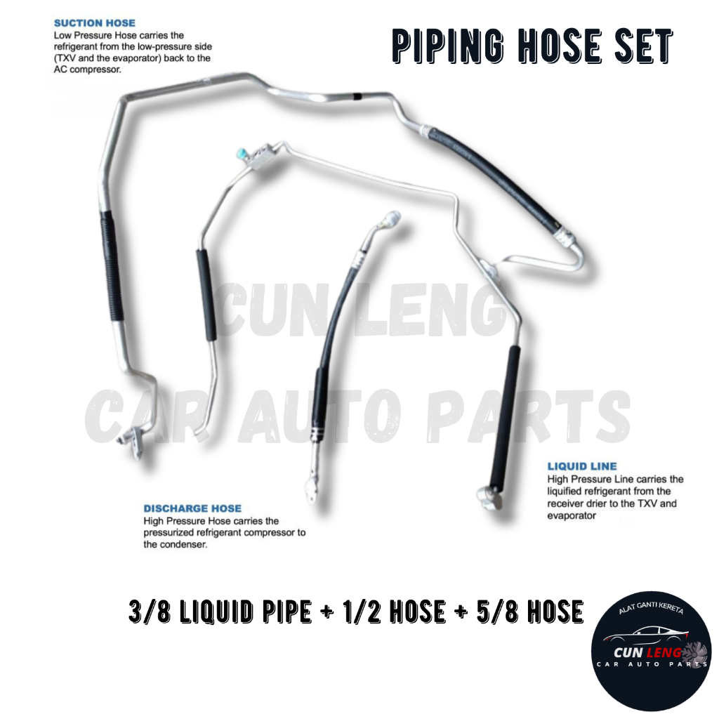 Perodua Myvi 2005 - 2017 1.3 1.5 Aircond Hose Pipe Set • Liquid Tube ...